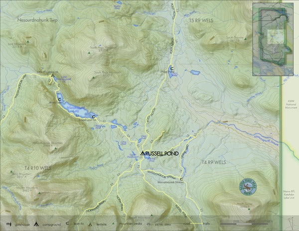 Baxter Park Map by Baxter State Park | Avenza Maps