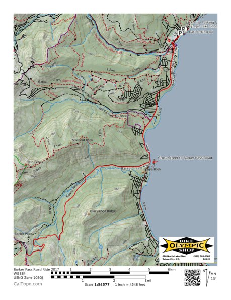 Barker Pass Road Ride Map by Olympic Bike Shop | Avenza Maps