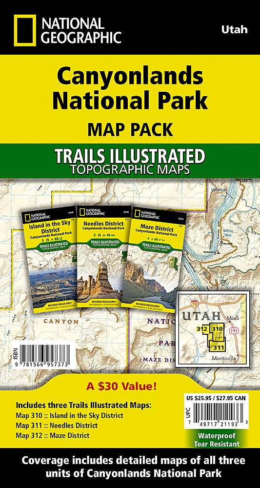 Canyonlands National Park [Map Pack Bundle] by National Geographic ...