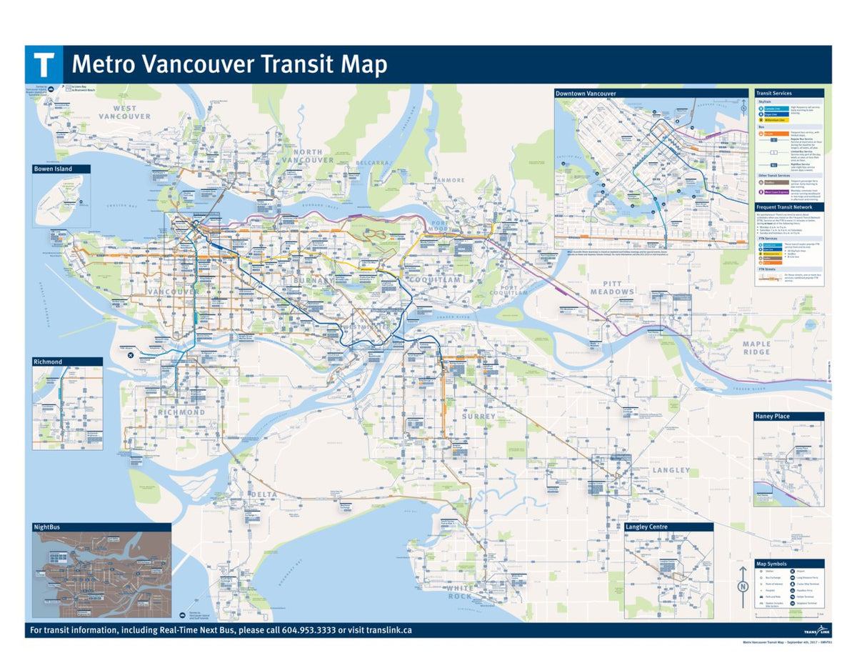 Metro Vancouver Transit Map by Avenza Systems Inc. | Avenza Maps