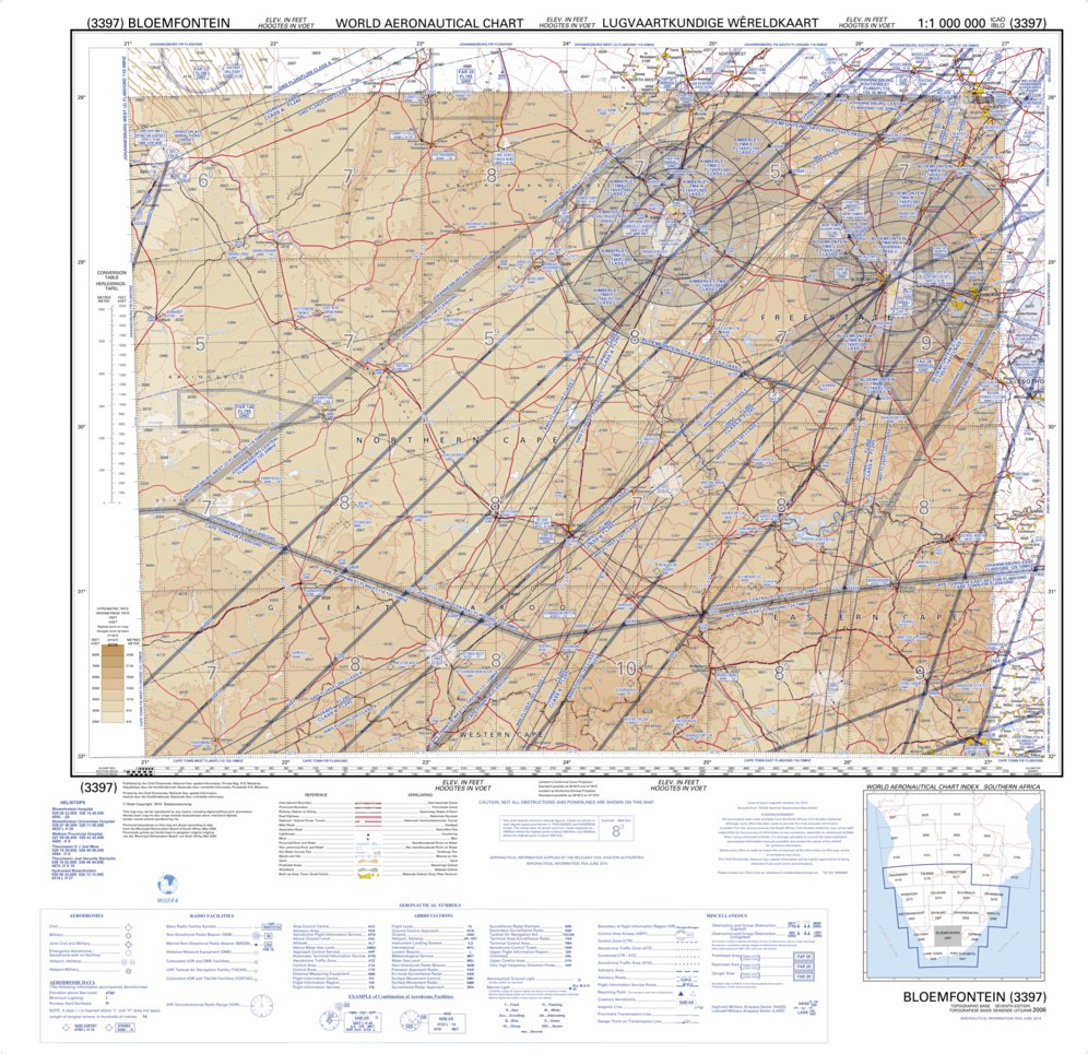 3397 BLOEMFONTEIN Map by Chief Directorate: National Geo-spatial ...