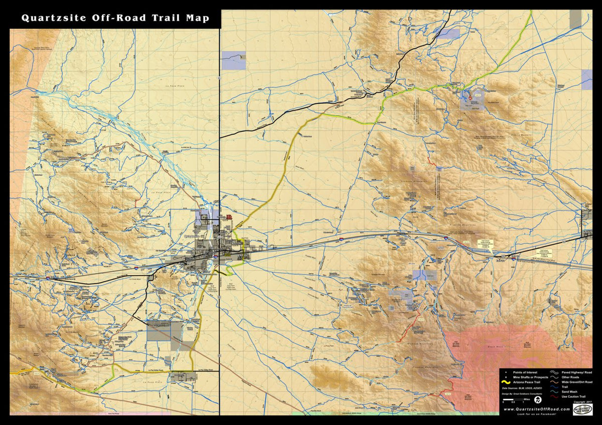 Quartzsite Off-Road Trail Map by Great Outdoors Adventures | Avenza Maps