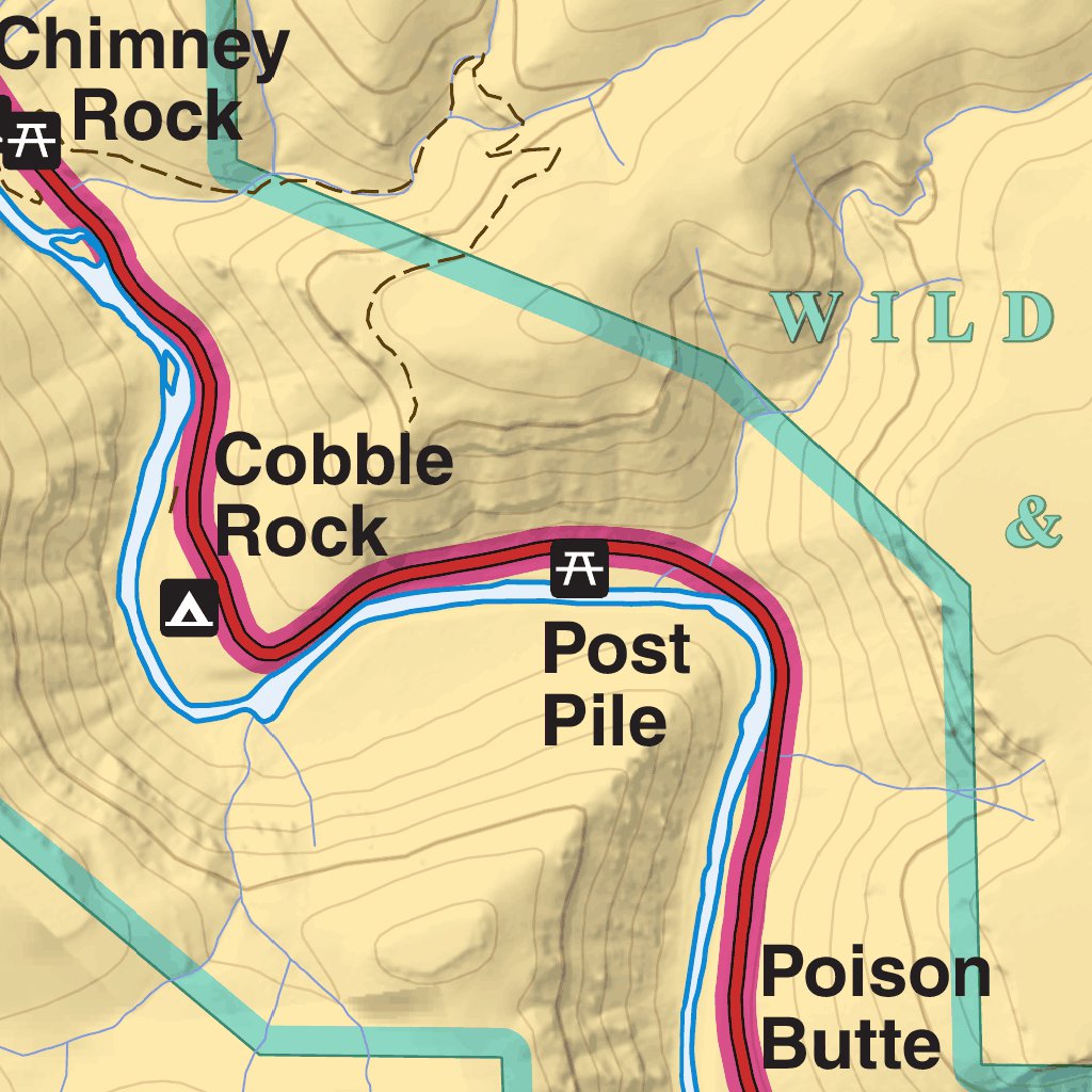 Crooked Wild and Scenic River, Segment B Map by Bureau of Land ...