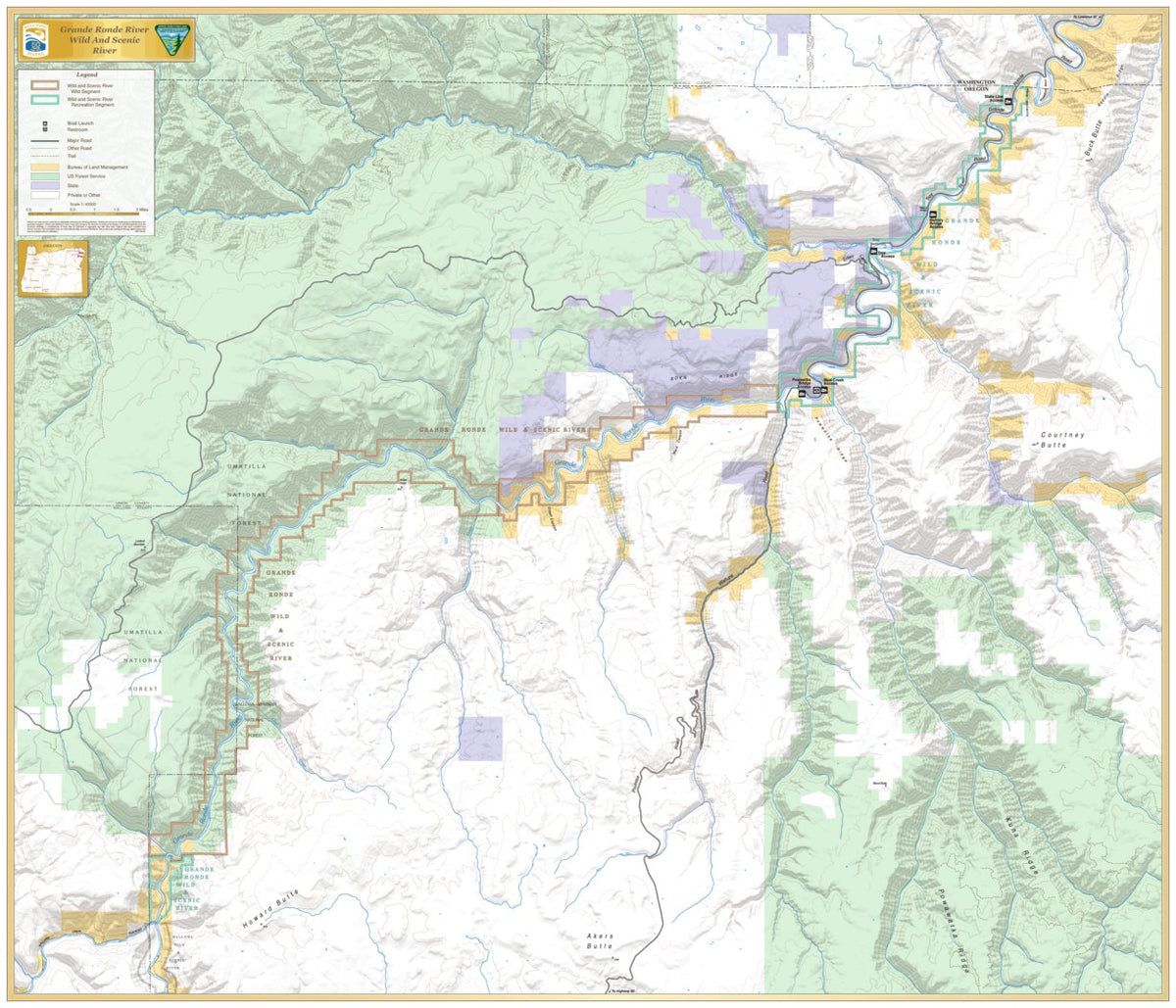 Grande Ronde Wild and Scenic River Map by Bureau of Land Management ...