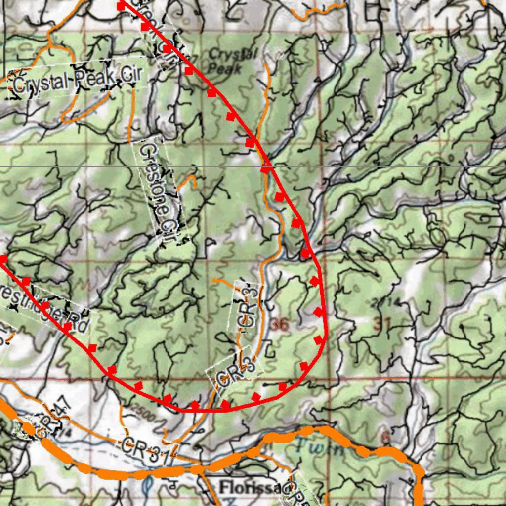 HuntData Colorado Unit 581 Antelope Concentration Map by HuntData LLC ...