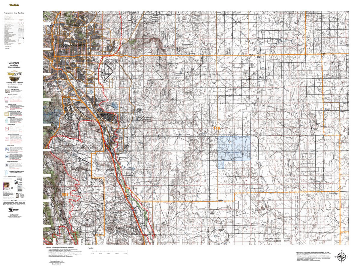 HuntData Colorado Unit 118 Antelope Concentration Map by HuntData LLC ...