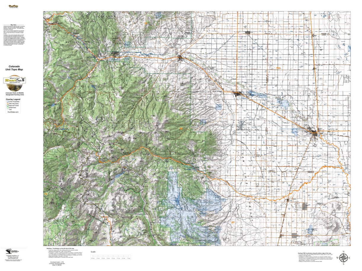 HuntData Colorado Unit 80 Topo Map by HuntData LLC | Avenza Maps