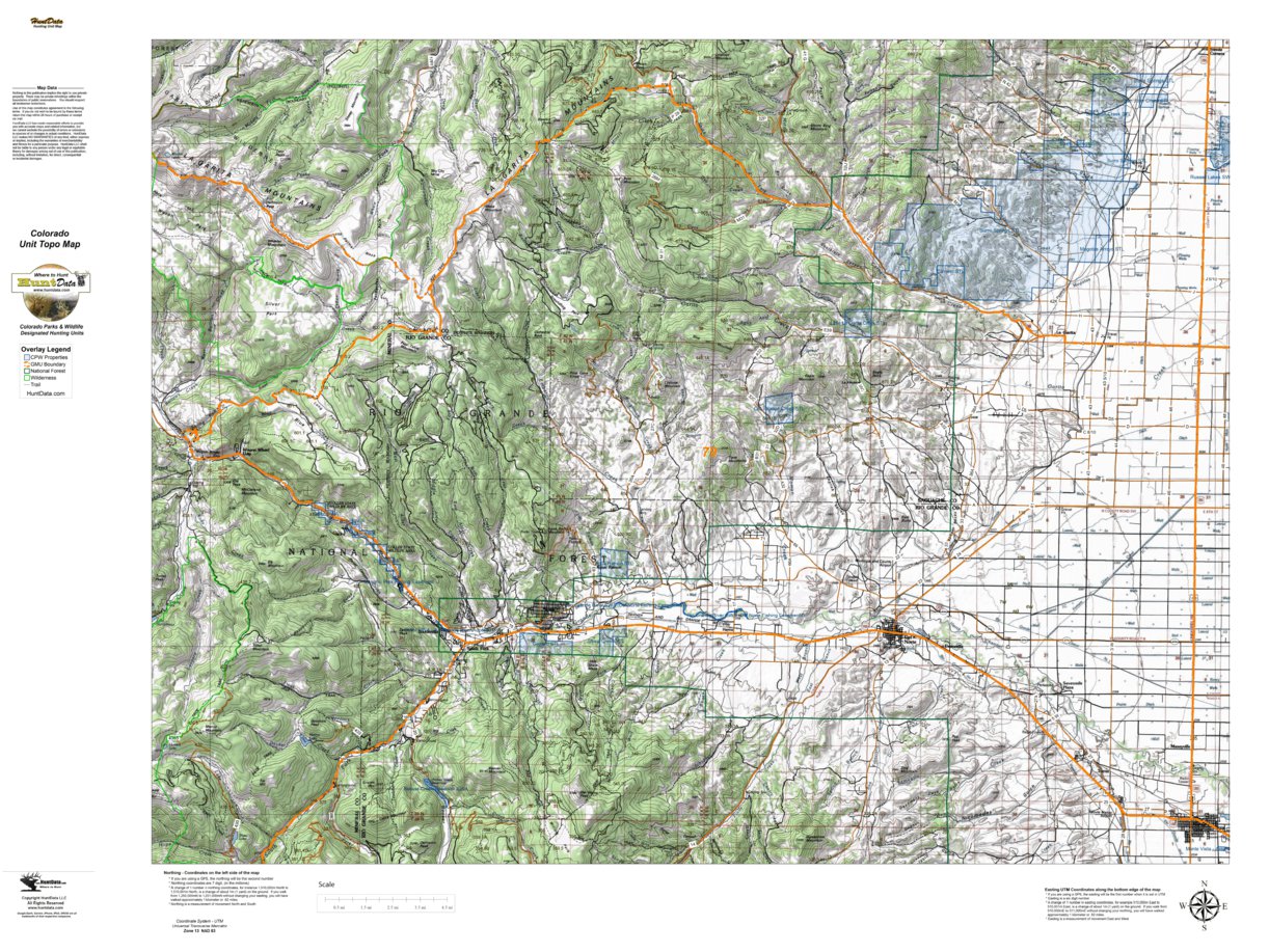 HuntData Colorado Unit 79 Topo Map by HuntData LLC | Avenza Maps