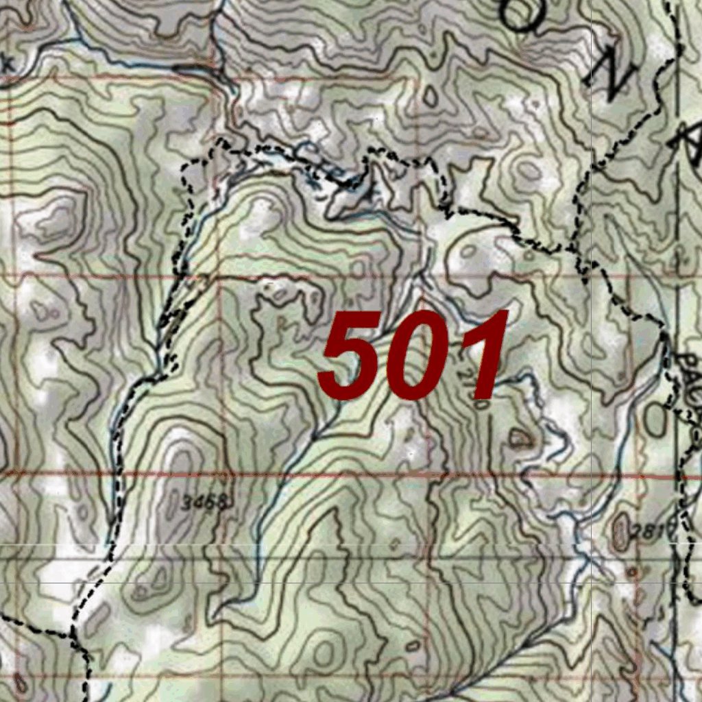 HuntData Colorado Unit 501 Mule Deer Concentration Map by HuntData LLC ...