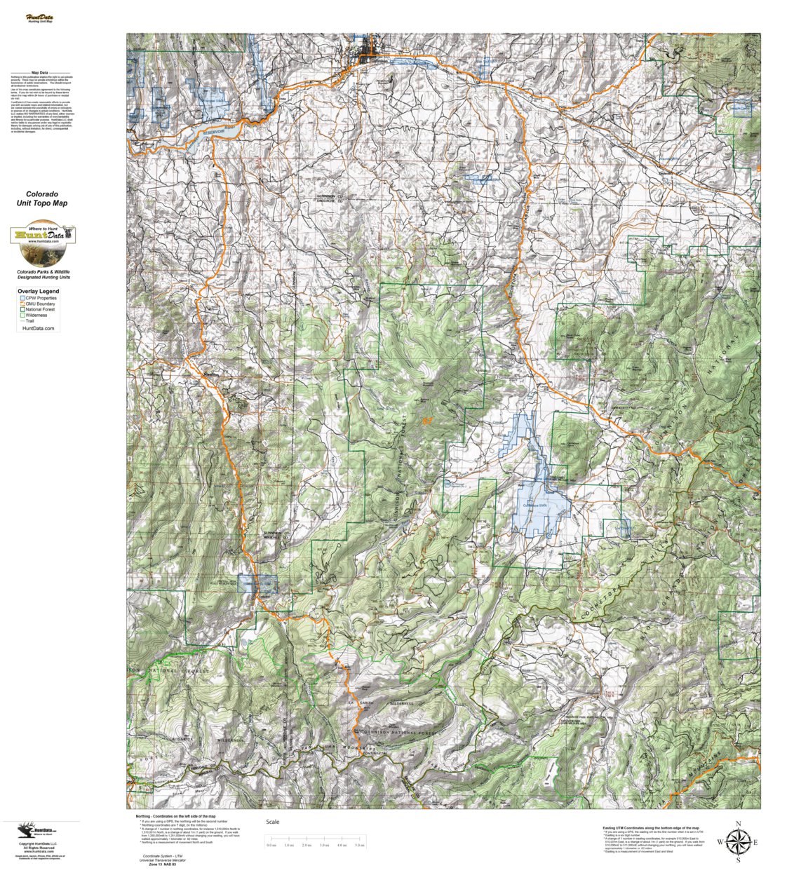 HuntData Colorado Unit 67 Topo Map by HuntData LLC | Avenza Maps