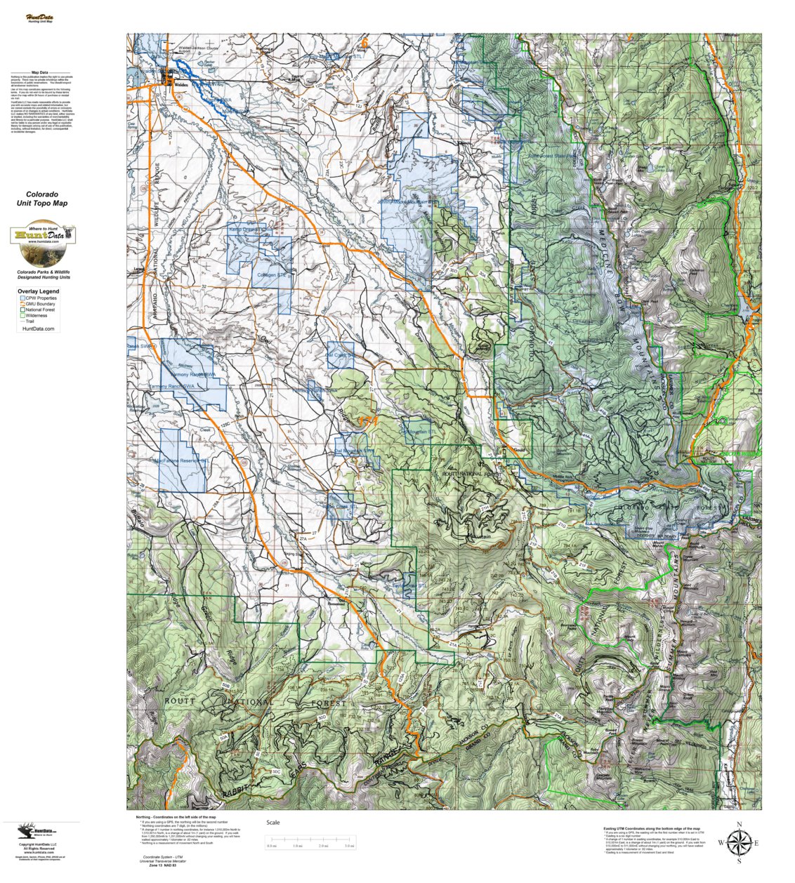 HuntData Colorado Unit 171 Topo Map by HuntData LLC | Avenza Maps