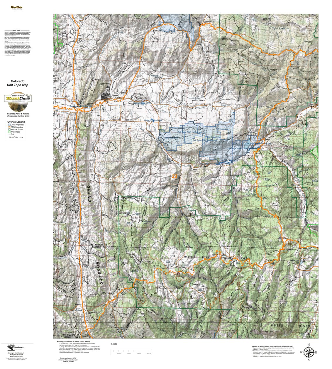 HuntData Colorado Unit 23 Topo Map by HuntData LLC | Avenza Maps