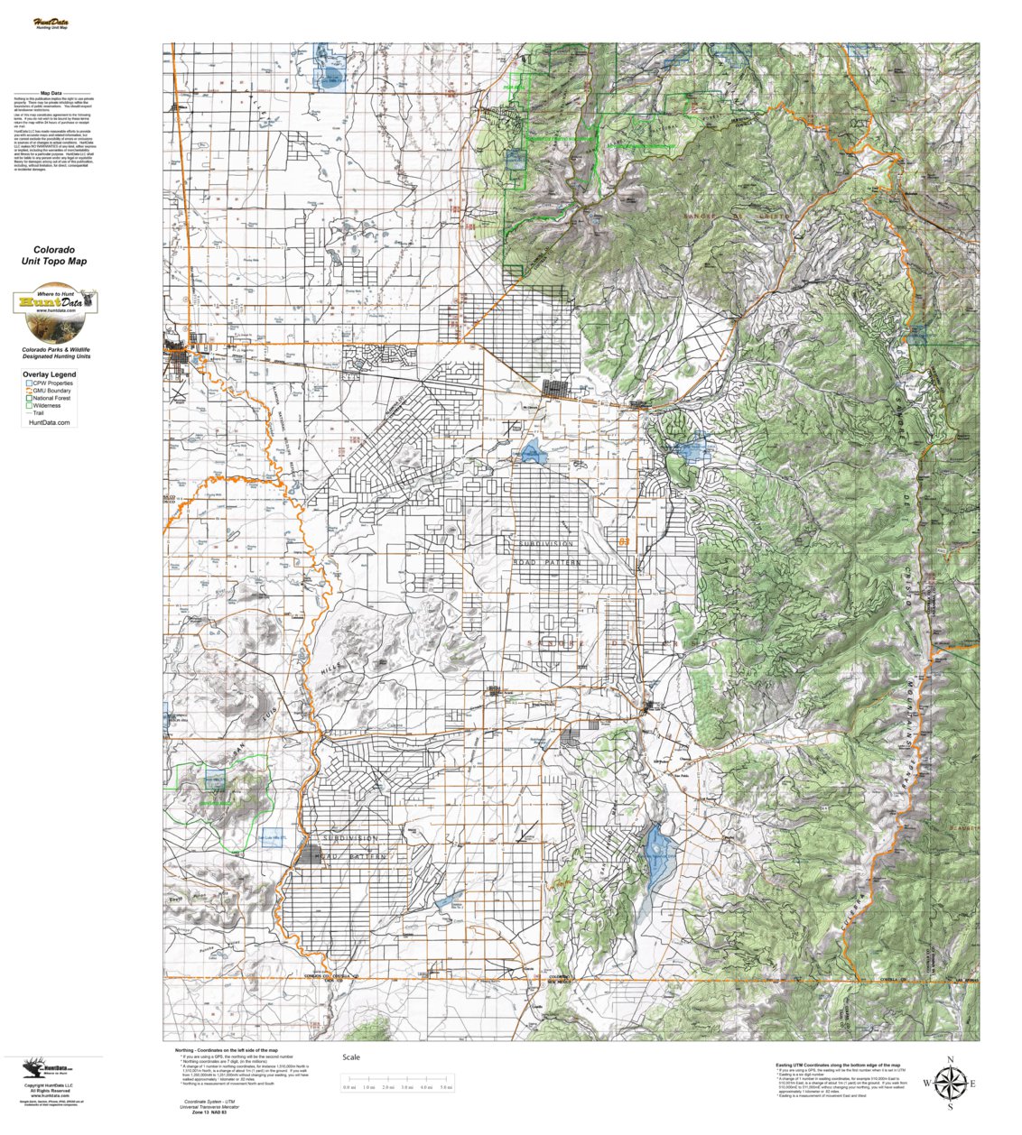 HuntData Colorado Unit 83 Topo Map by HuntData LLC | Avenza Maps