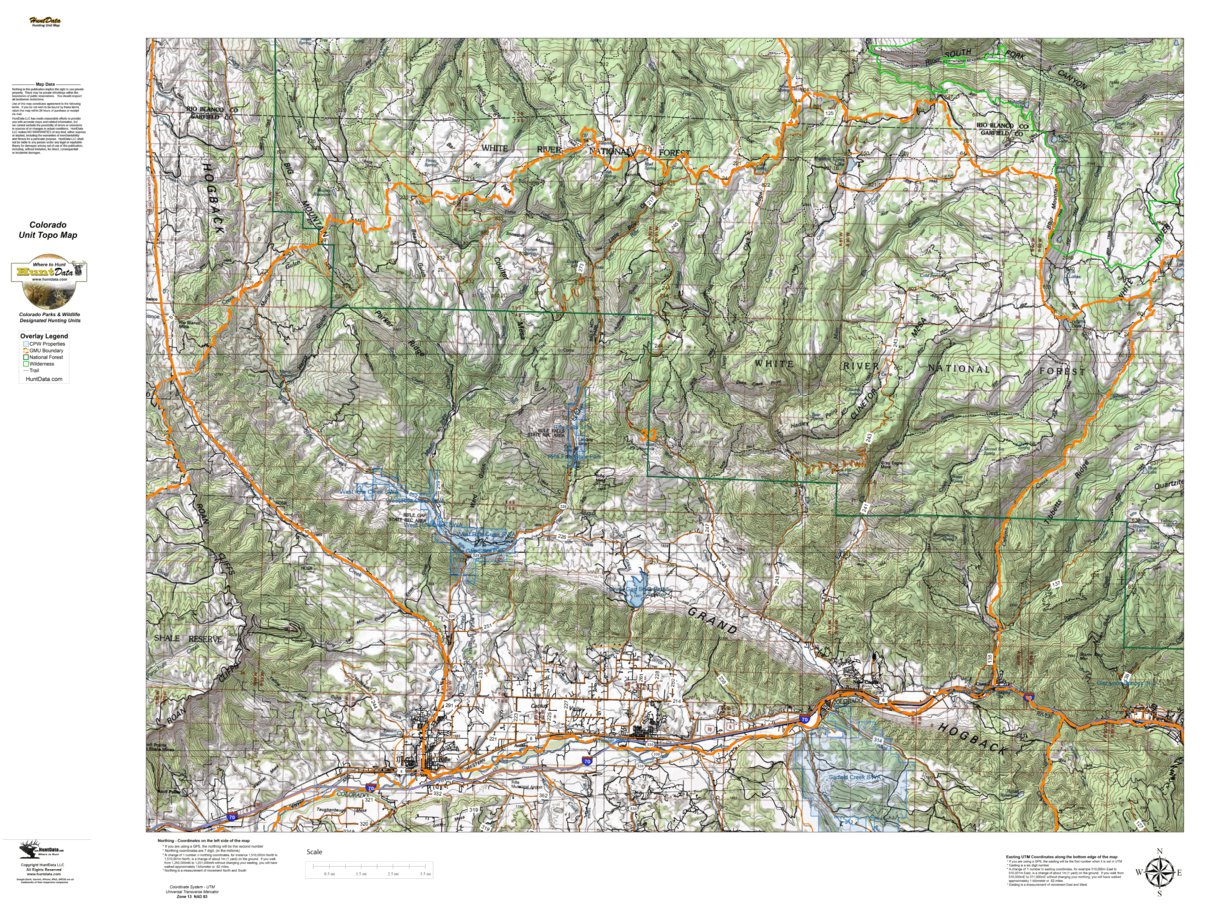HuntData Colorado Unit 33 Topo Map by HuntData LLC | Avenza Maps