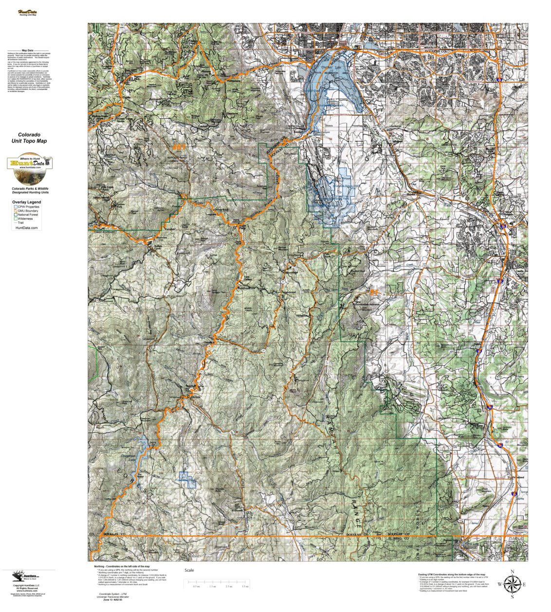 HuntData Colorado Unit 51 Topo Map by HuntData LLC | Avenza Maps