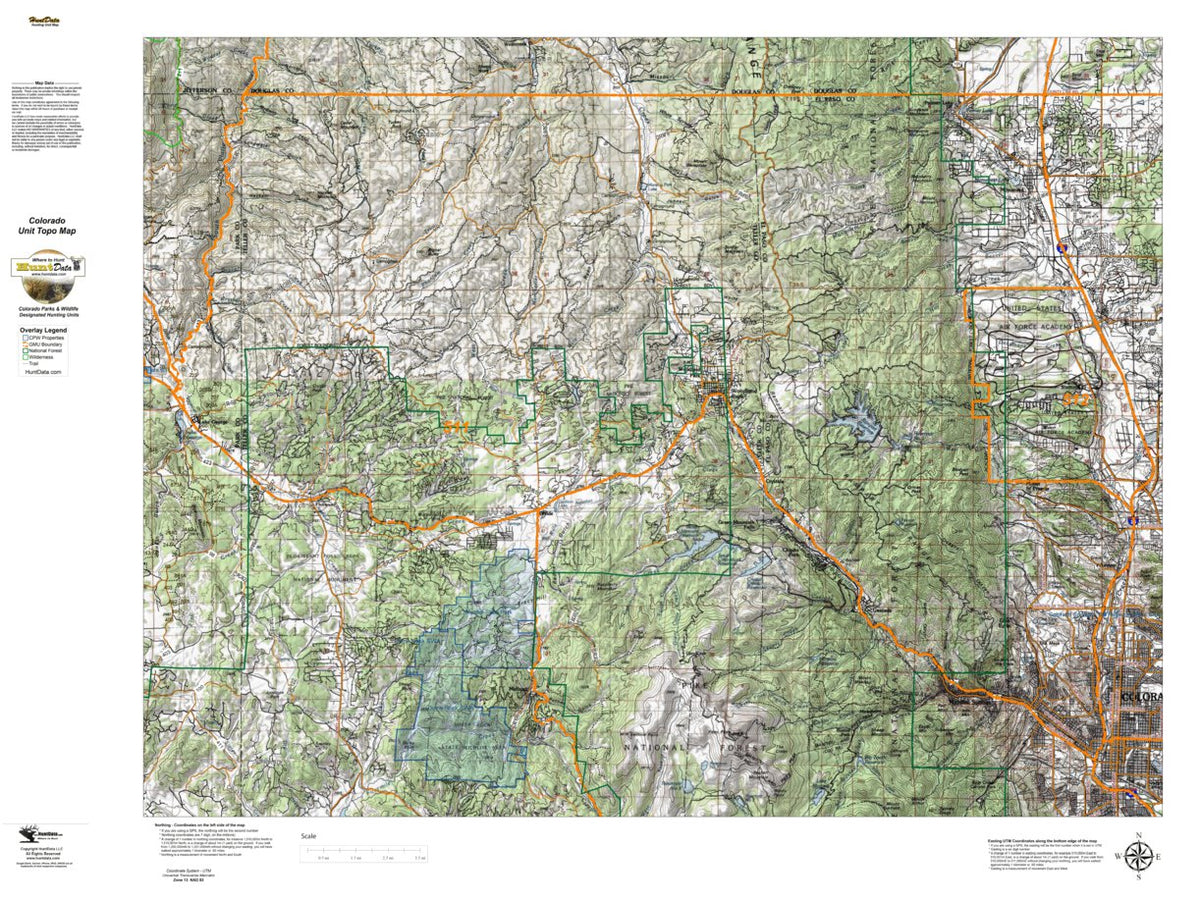 HuntData Colorado Unit 511 Topo Map by HuntData LLC | Avenza Maps