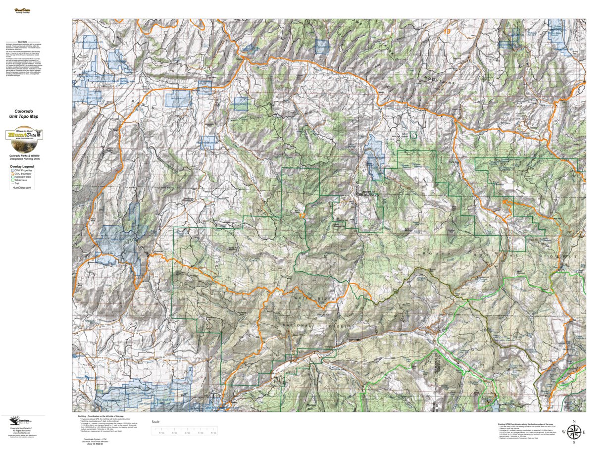 HuntData Colorado Unit 12 Topo Map by HuntData LLC | Avenza Maps