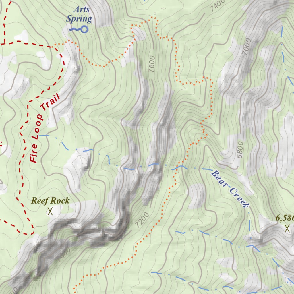Mica Mountain, Arizona 7.5 Minute Topographic Map by Apogee Mapping ...
