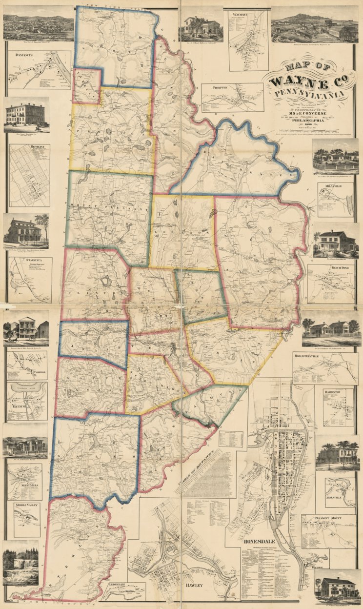 Wayne County, PA 1860 Map by Avenza Systems Inc. | Avenza Maps