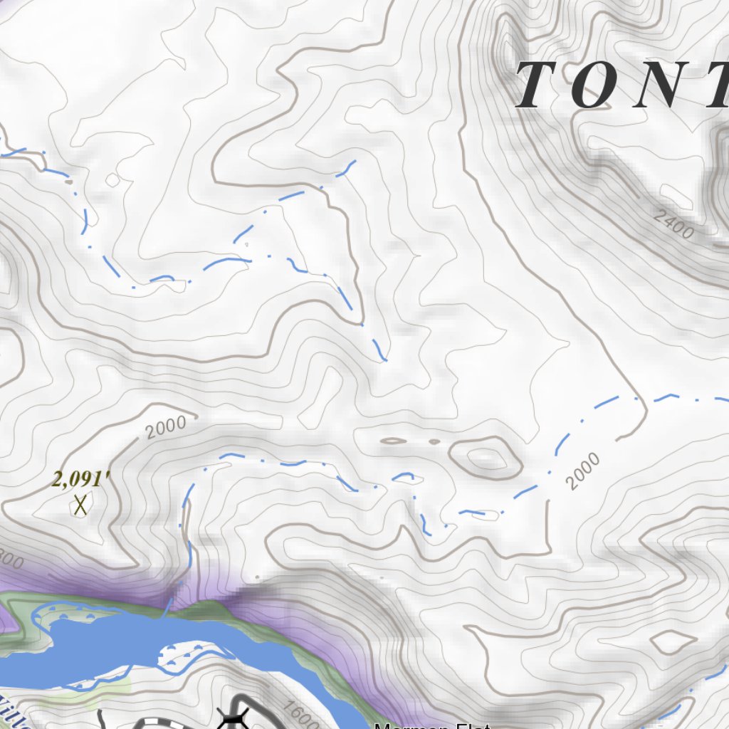 Mormon Flat Dam, Arizona 7.5 Minute Topographic Map by Apogee Mapping ...