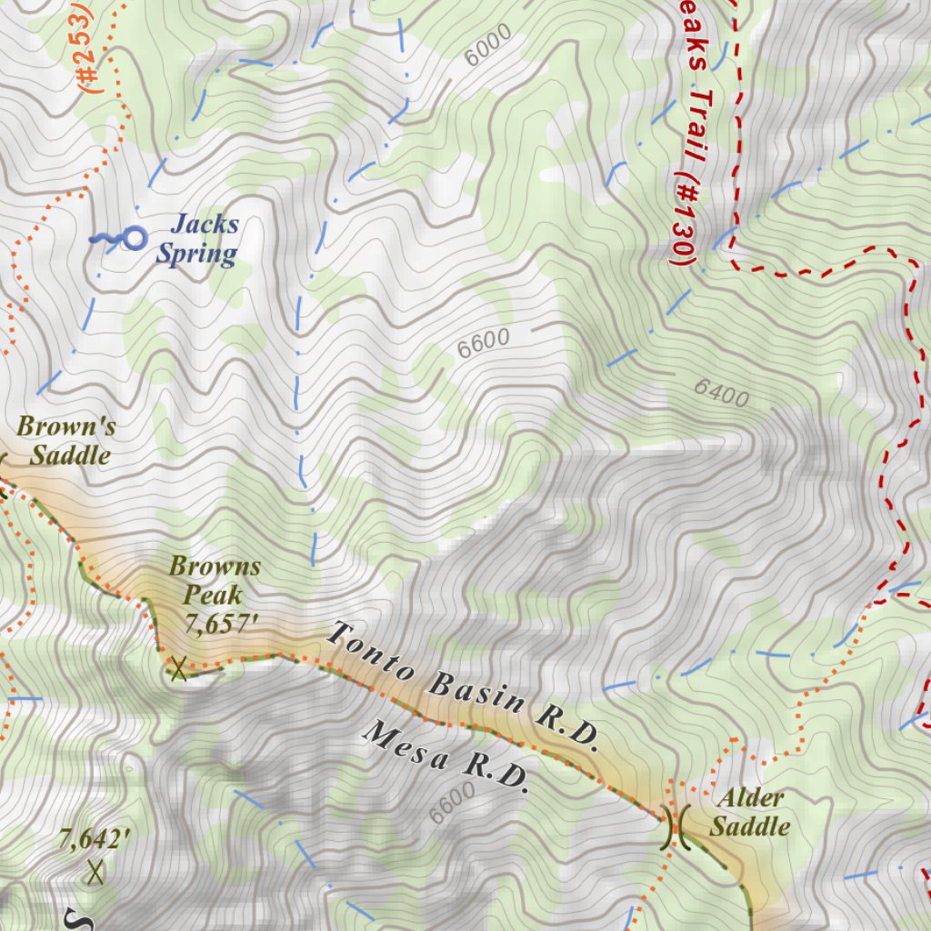 Four Peaks, Arizona 7.5 Minute Topographic Map by Apogee Mapping, Inc ...