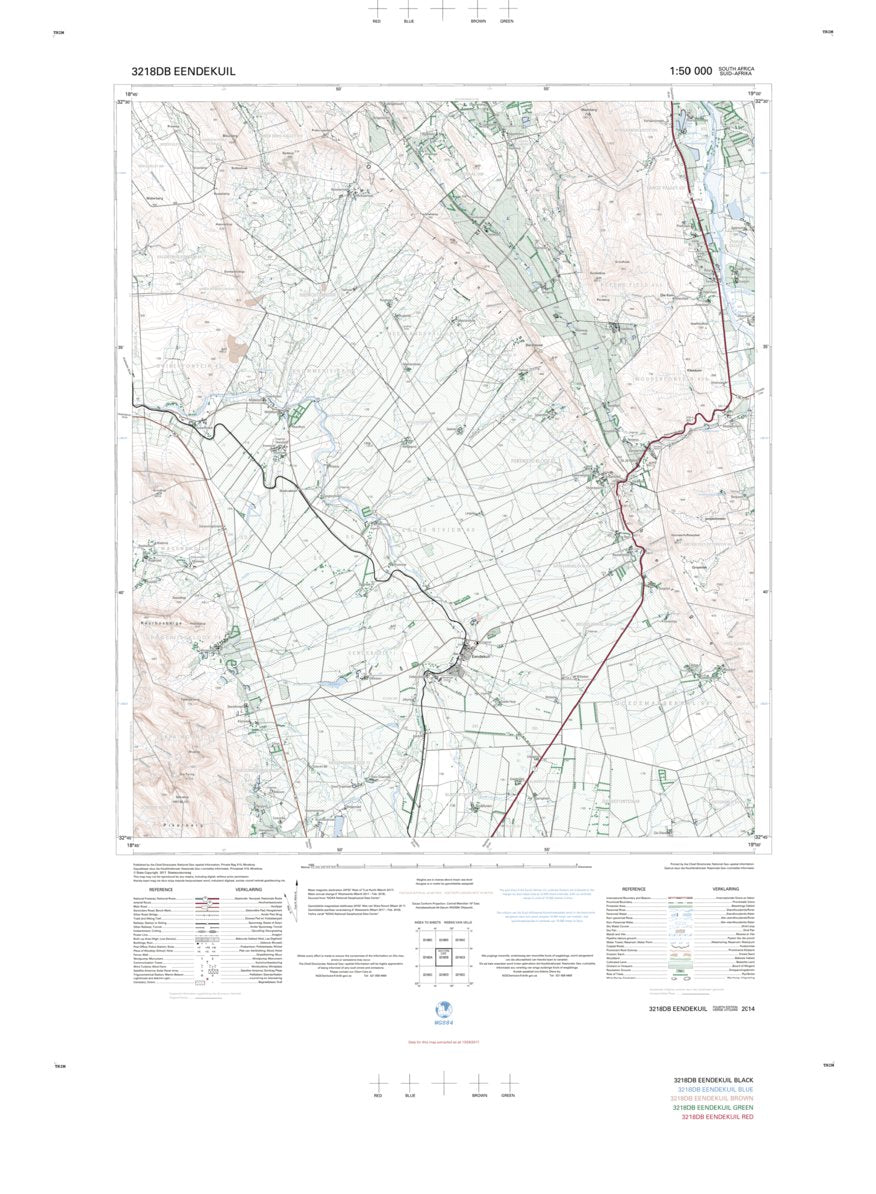 3218DB EENDEKUIL Map by Chief Directorate: National Geo-spatial ...
