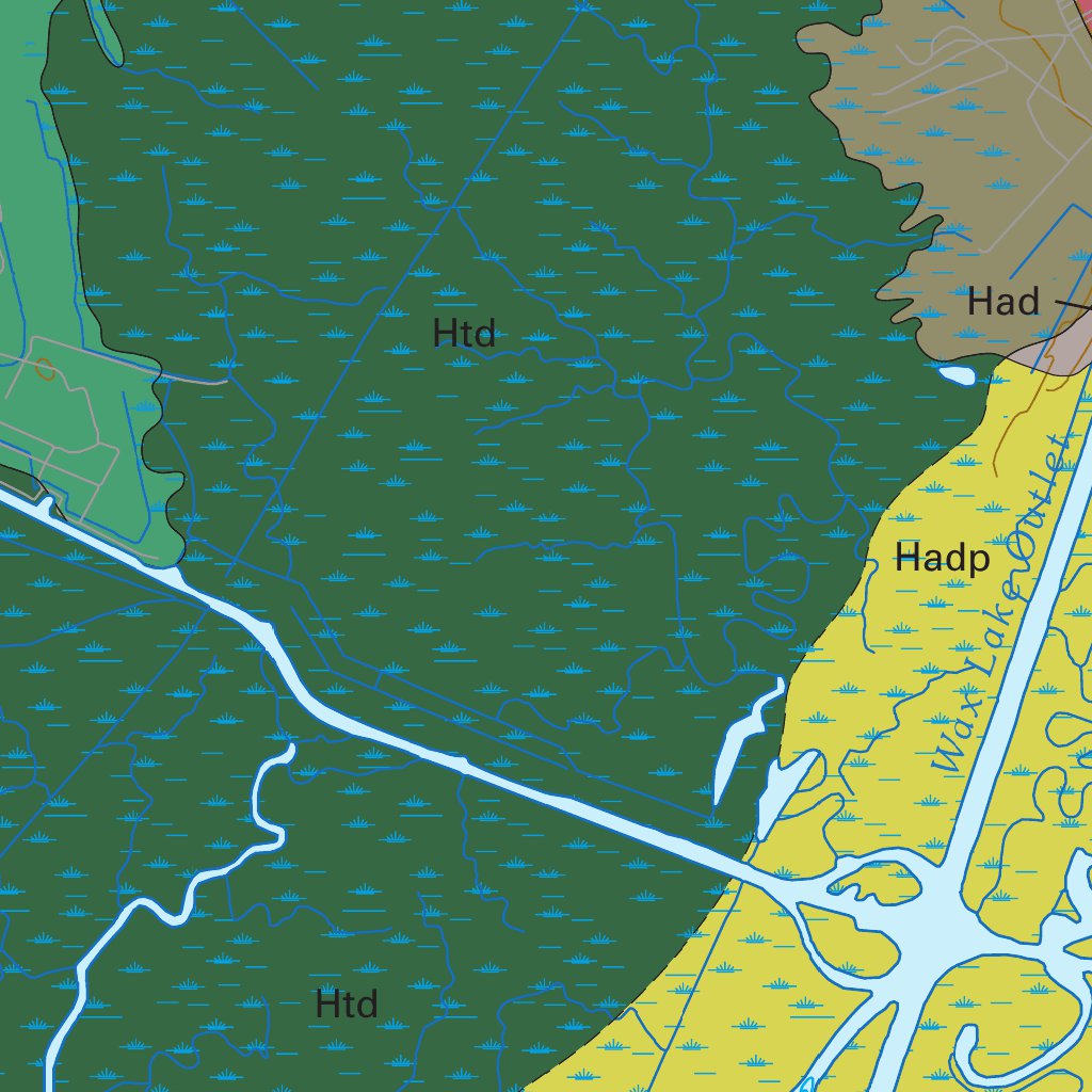Morgan City 100k surface geology Map by Louisiana Geological Survey ...