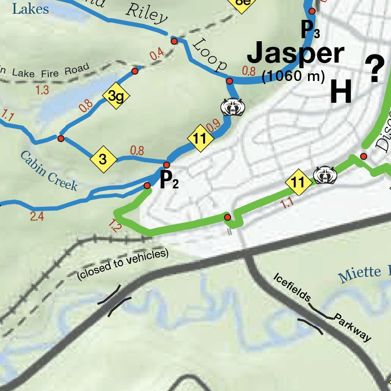 Jasper National Park - Trail Map by Parks Canada | Avenza Maps