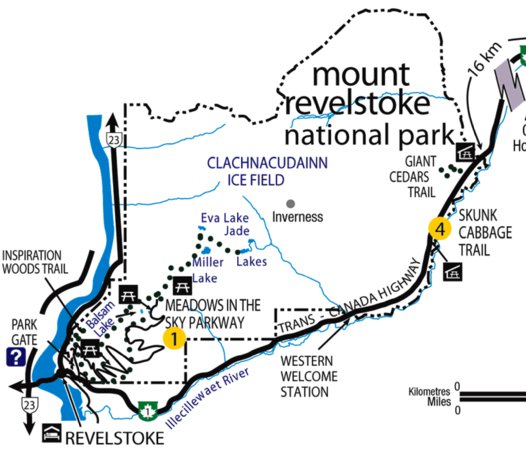 Mount Revelstoke National Park - Full Park Map by Parks Canada | Avenza ...