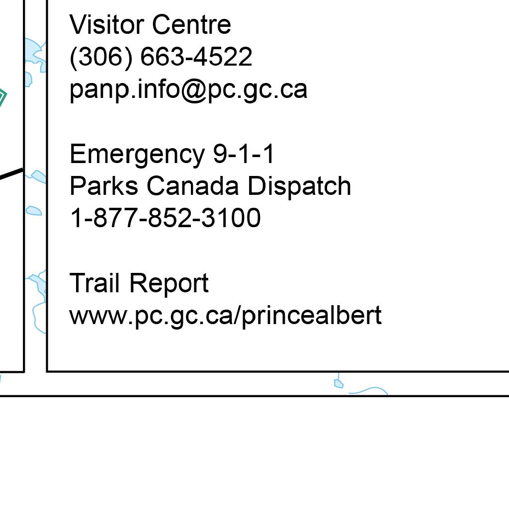 Prince Albert National Park - Winter Trails Map by Parks Canada ...