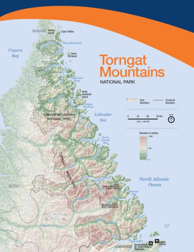 Torngat Mountains National Park - Full Park Map by Parks Canada ...