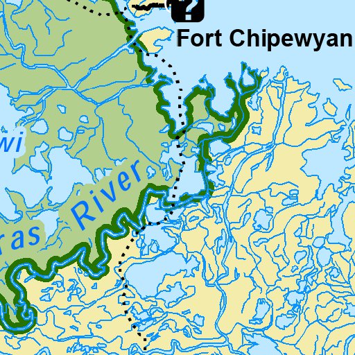 Wood Buffalo National Park - Peace Athabasca Delta Map by Parks Canada ...