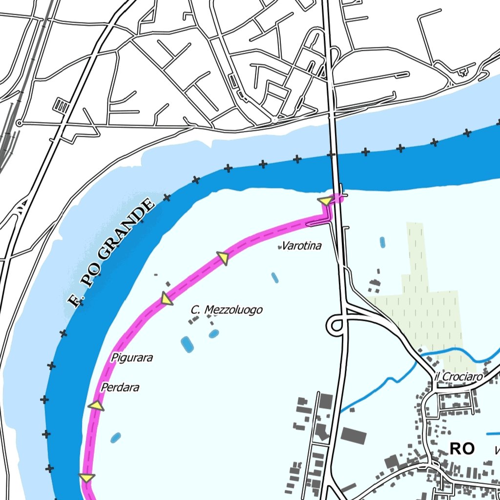 Il molino del Po – l’argine destro Map by Boreal Mapping | Avenza Maps