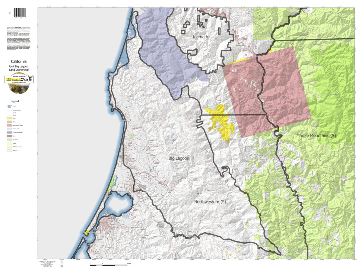 California Elk Hunting Zone Big_Lagoon Map by HuntData LLC | Avenza Maps