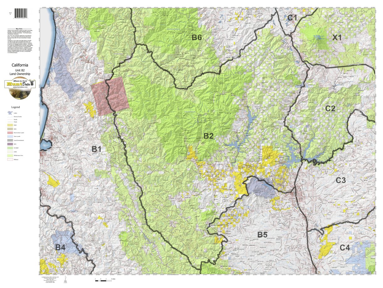 California Deer Hunting Zone B2 Map by HuntData LLC | Avenza Maps