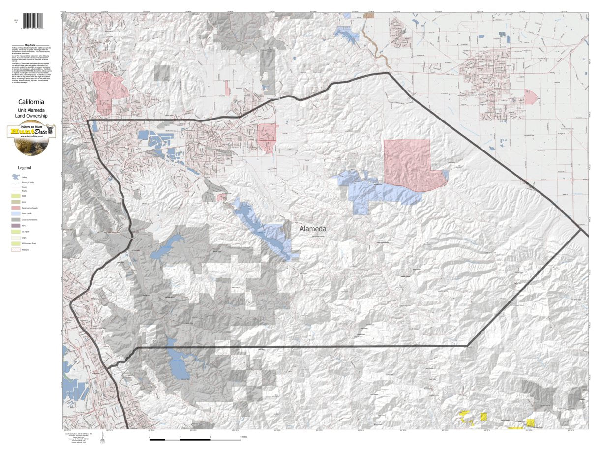 California Elk Hunting Zone Alameda Map by HuntData LLC | Avenza Maps