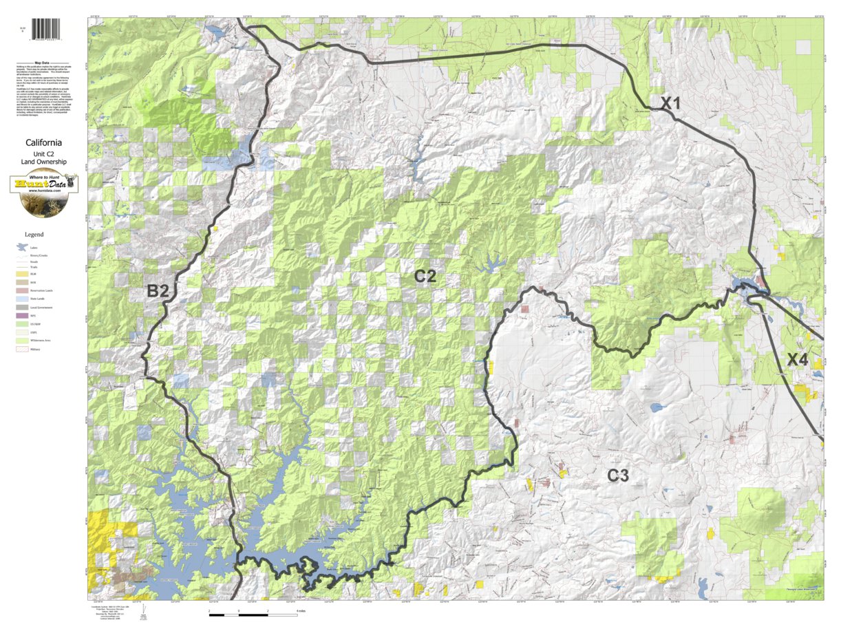California Deer Hunting Zone C2 Map by HuntData LLC | Avenza Maps