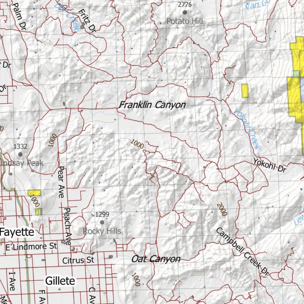 California Deer Hunting Zone D8 Map by HuntData LLC | Avenza Maps