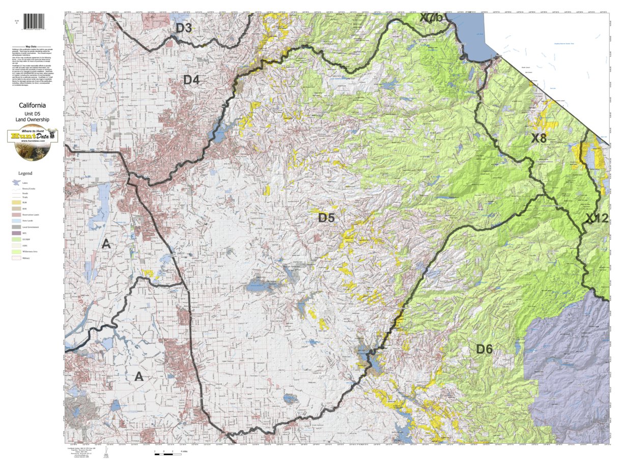 California Deer Hunting Zone D5 Map by HuntData LLC | Avenza Maps