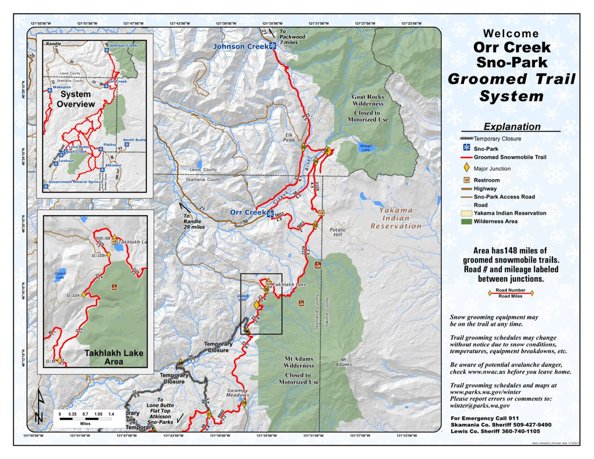 Orr Creek Sno-Park Map by Washington State Parks | Avenza Maps
