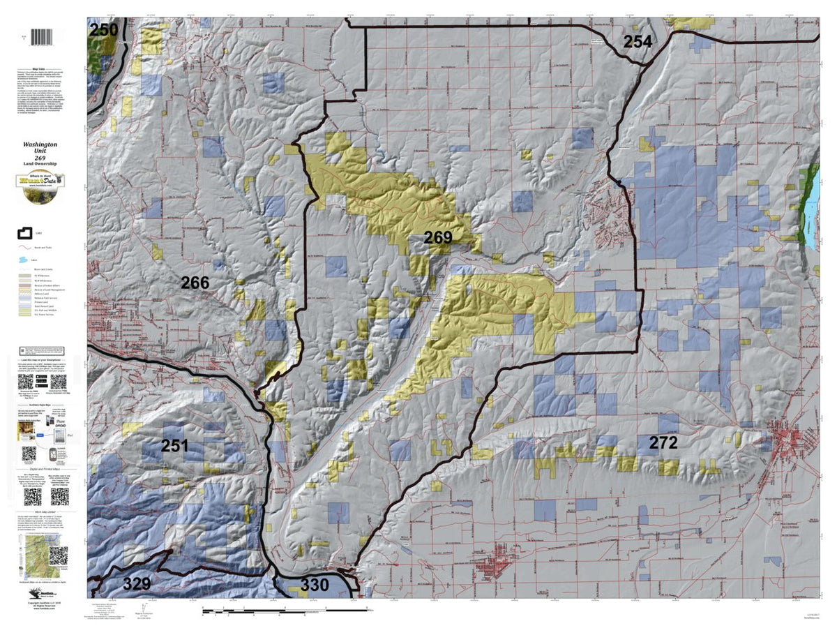Washington Hunting Unit(s) 269 Landownership Map by HuntData LLC ...