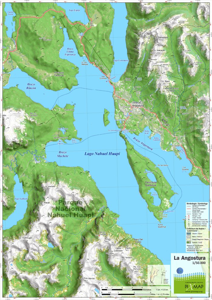 Villa la Angostura 1/50.000 Map by Pixmap Cartografia Digital | Avenza Maps