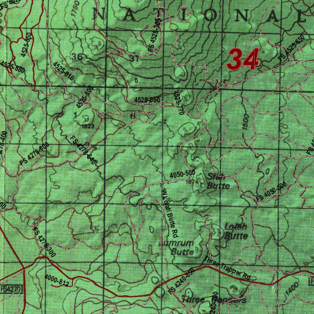 Oregon Hunting Unit 34, Upper Deschutes Land Ownership Map by HuntData ...