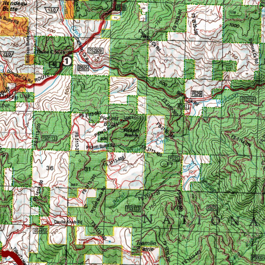 Oregon Hunting Unit 30 North, Rogue Land Ownership Map by HuntData LLC ...