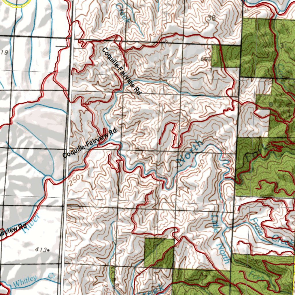 Oregon Hunting Unit 24, Tioga Land Ownership Map by HuntData LLC ...