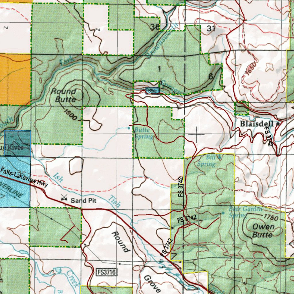 Oregon Hunting Unit 75, Interstate Land Ownership Map by HuntData LLC ...