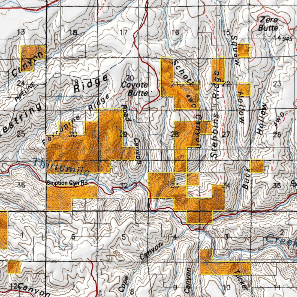 Oregon Hunting Unit 43, Biggs Land Ownership Map by HuntData LLC ...