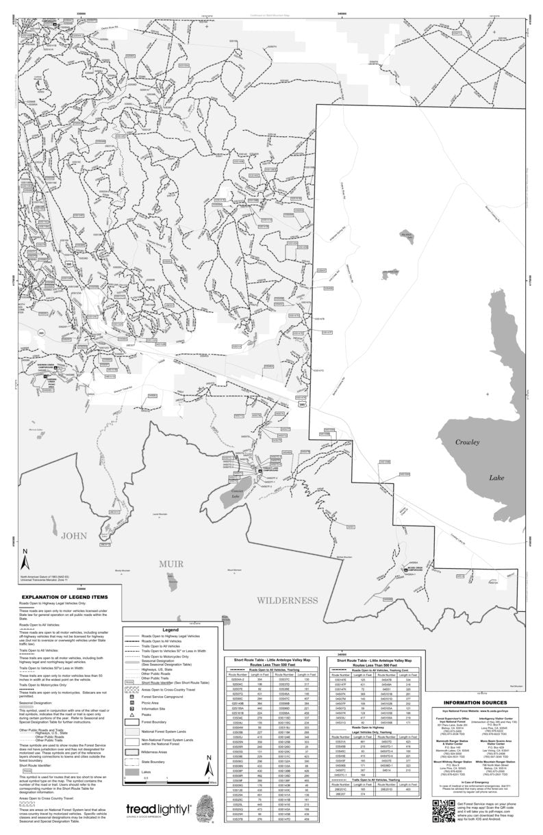 Inyo MVUM - Little Antelope Valley Map by US Forest Service R5 | Avenza ...