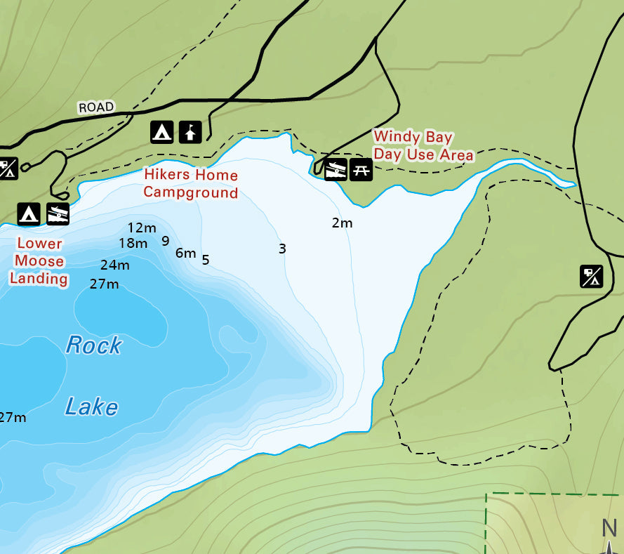 Rock Lake Provincial Park – Alberta Park Recreation Map by Backroad ...