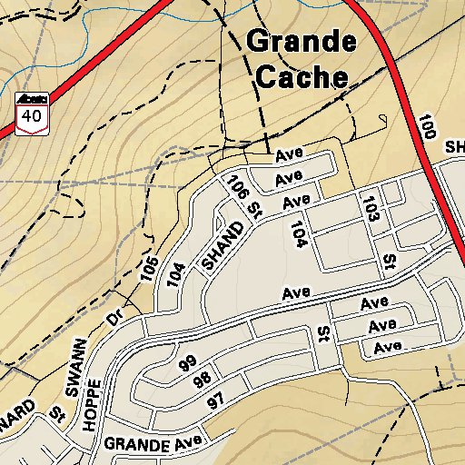Grande Cache Area Topo – Willmore Provincial Park Map by Backroad ...